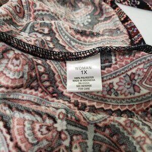 Roz & Ali | Tops | Roz Ali Womens Dark Paisley Top Size X 34 Sleeve ...